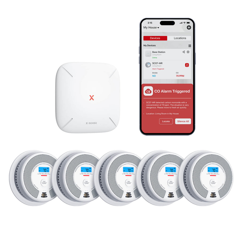 X-Sense SC07-MR51 Smart Smoke and Carbon Monoxide Alarm System